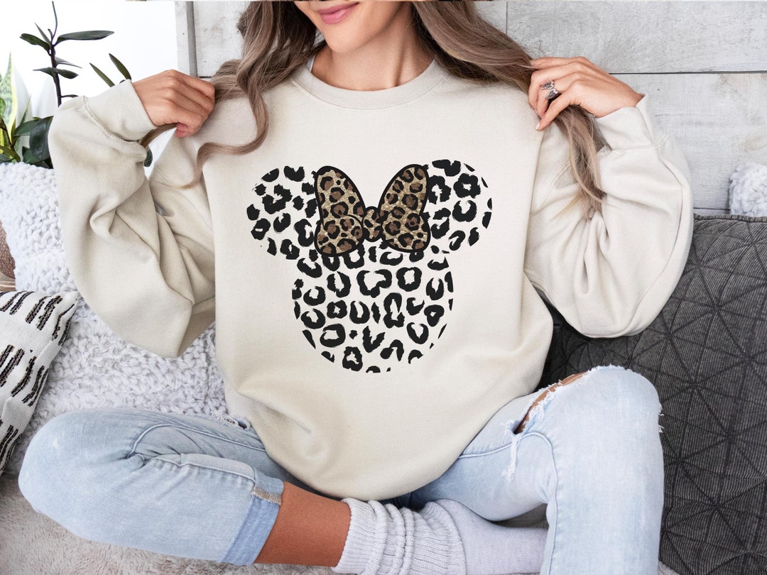 Leopard Minnie Mouse Shirt, Cute Disney Mom Shirt, Leopard Minnie Ear ...