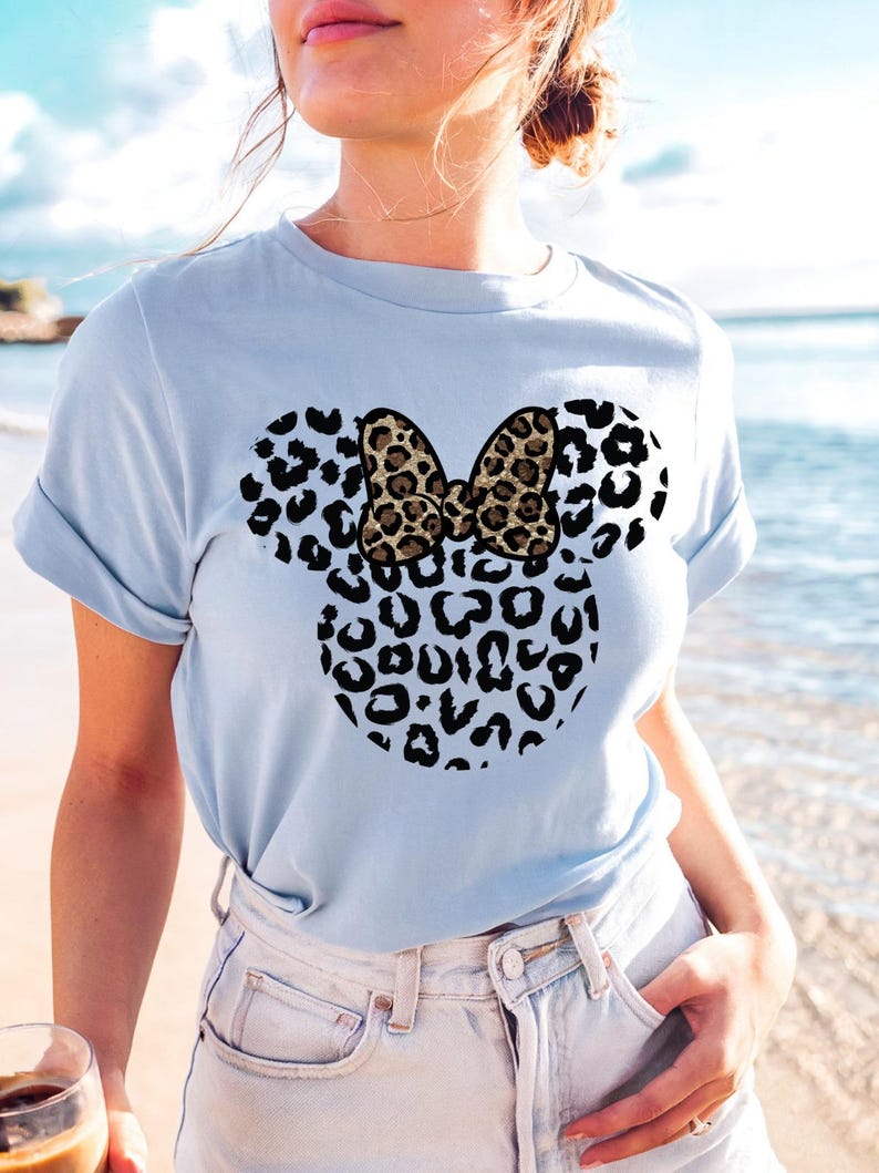 Leopard Print Minnie Mouse Shirt, Cute Disney Mom Shirt, Leopard Minnie ...