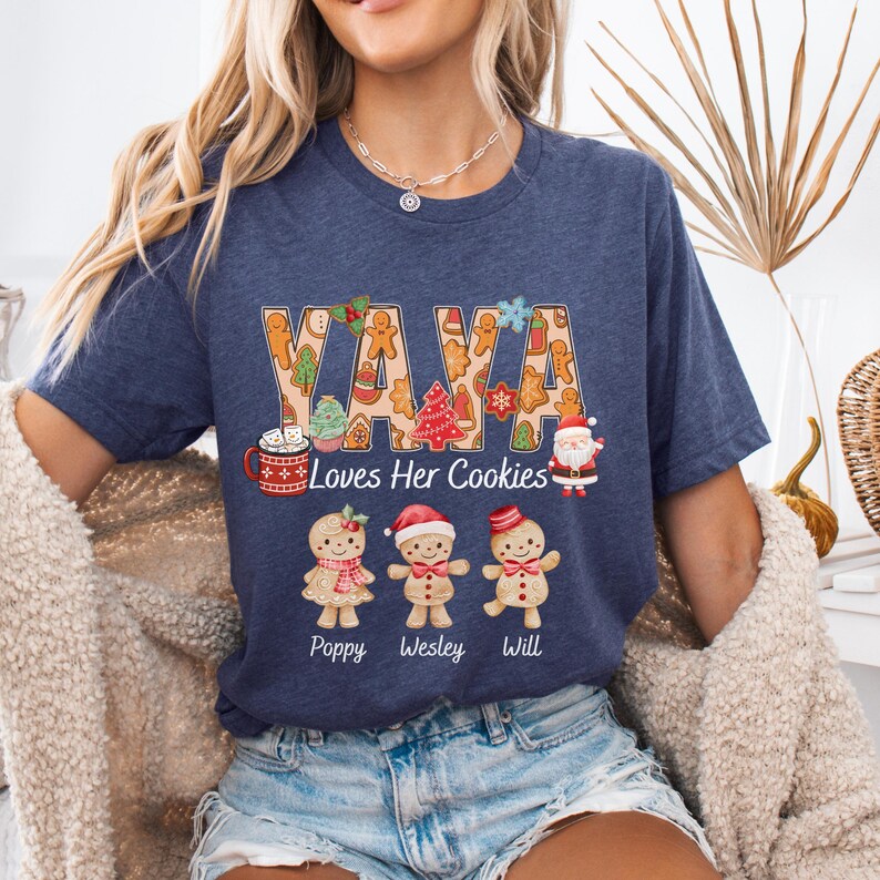 Personalized Yaya Christmas Sweatshirt, Gingerbread Family Shirt - Etsy