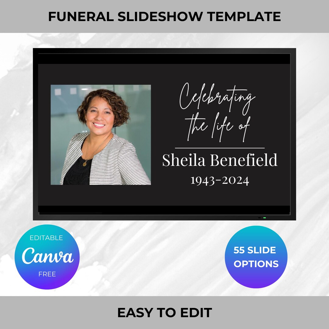 Premium Funeral Powerpoint Template, Funeral Slideshow Template ...