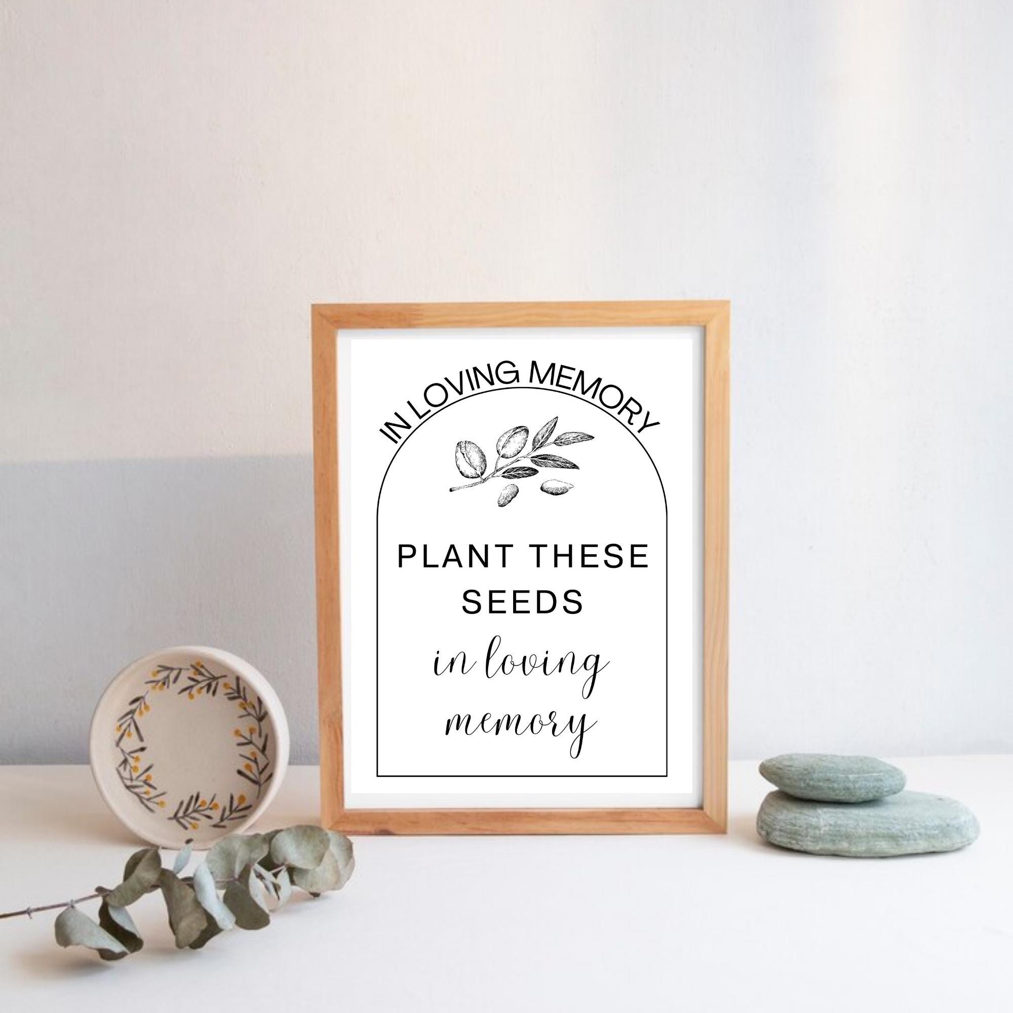 Celebration of Life Table Sign, Printable Funeral Favor, Memorial Sign ...