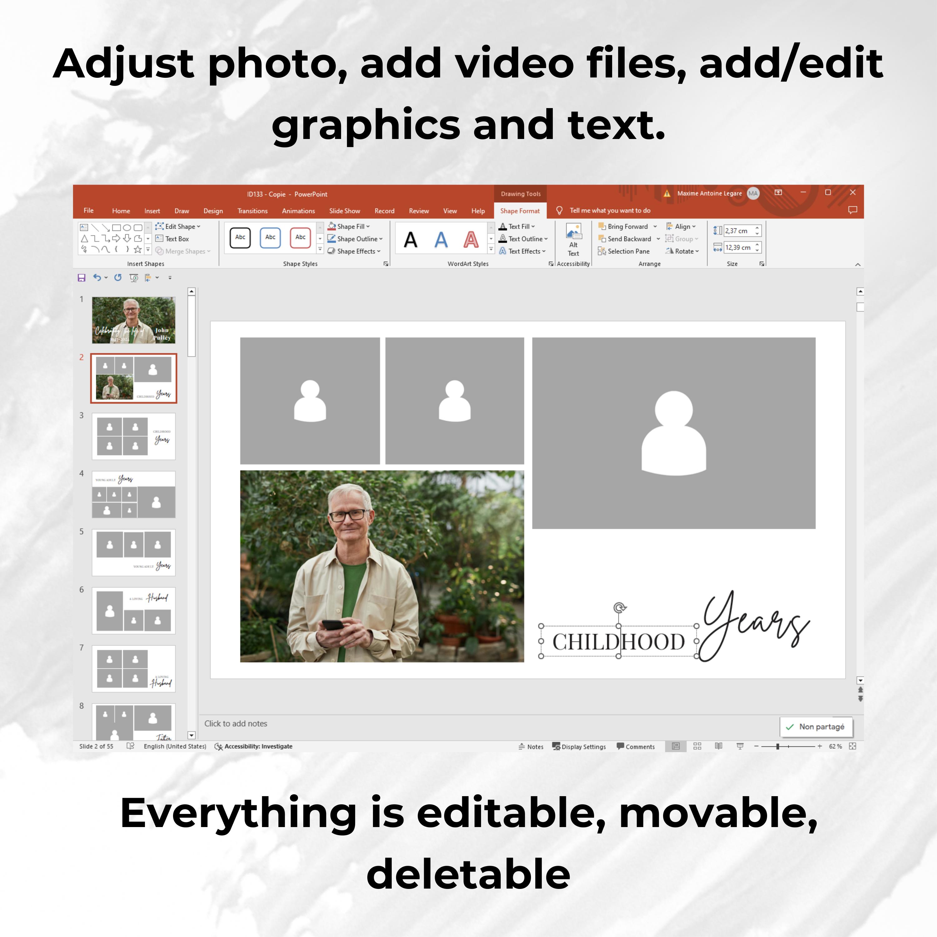 Editable Powerpoint Funeral Slideshow Template, Memorial Obituary ...