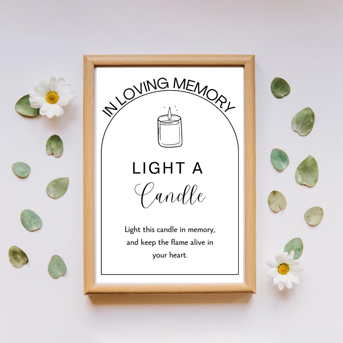 Printable Memorial Table Sign, in Loving Memory, Celebration of Life ...