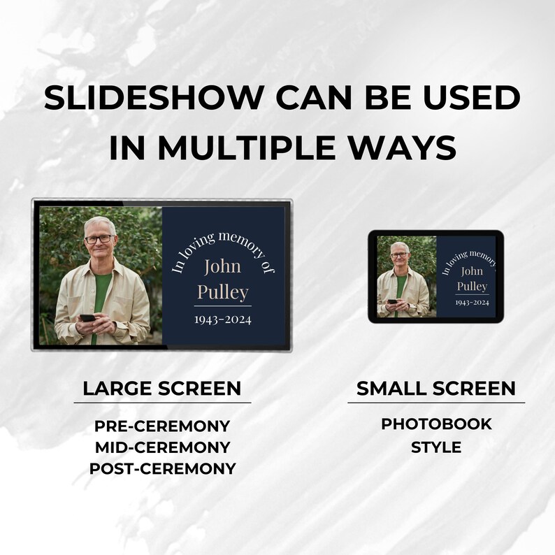 Navy Blue Canva Funeral Template for Men, Obituary Tribute Memorial ...