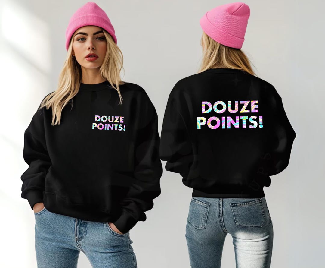 Eurovision Song Contest Douze Point Unisex Sweatshirt Front and Back ...