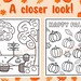 Cozy Fall Activity | Printable Coloring Page | 4 Simple Bold Coloring ...