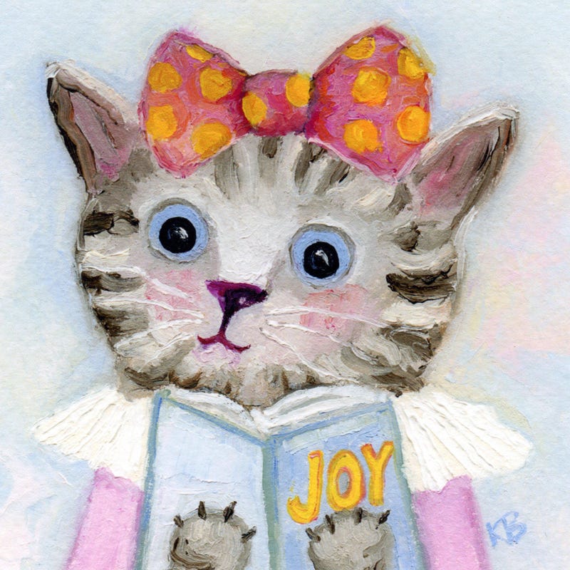 Whimsical Cat Art - Etsy