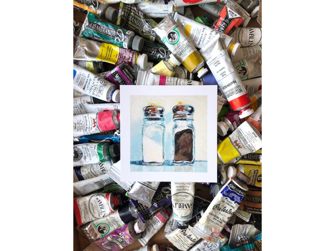 Salt and Pepper Shakers Art Print, Still Life Oil Painting Print ...