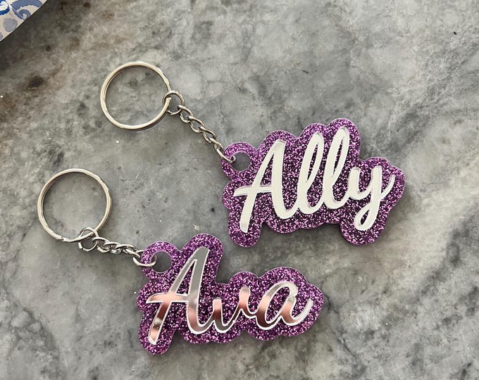 Custom Keychains! You Choose the Color and Name/word - Etsy