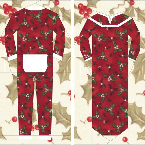 Winter Longjohns and Nightgown 8 PDF Paper Piecing Pattern | Etsy