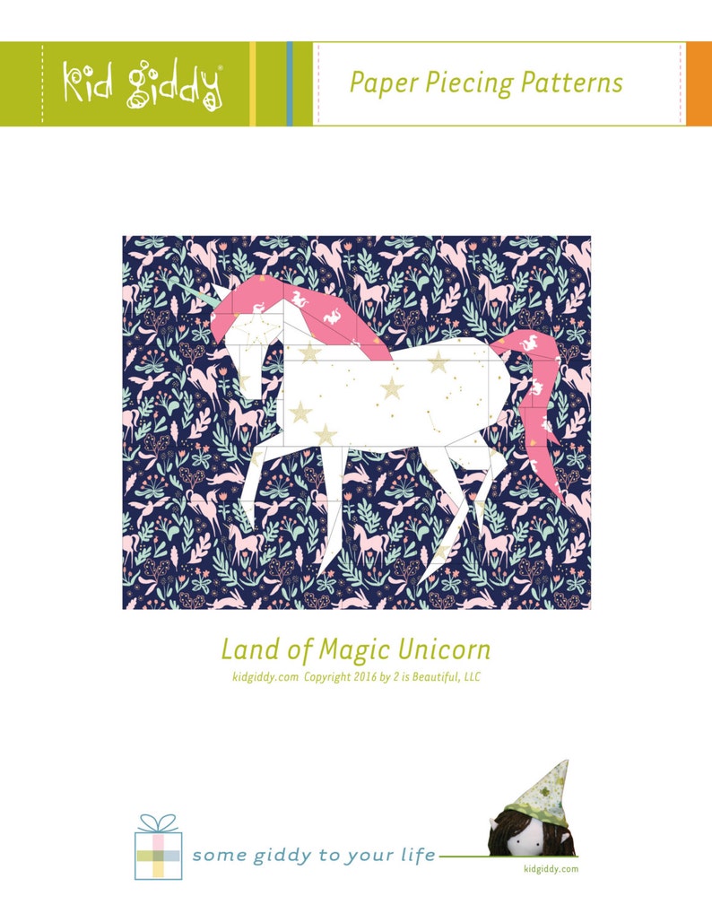 Land of Magic Unicorn PDF Paper Piecing Pattern - Etsy