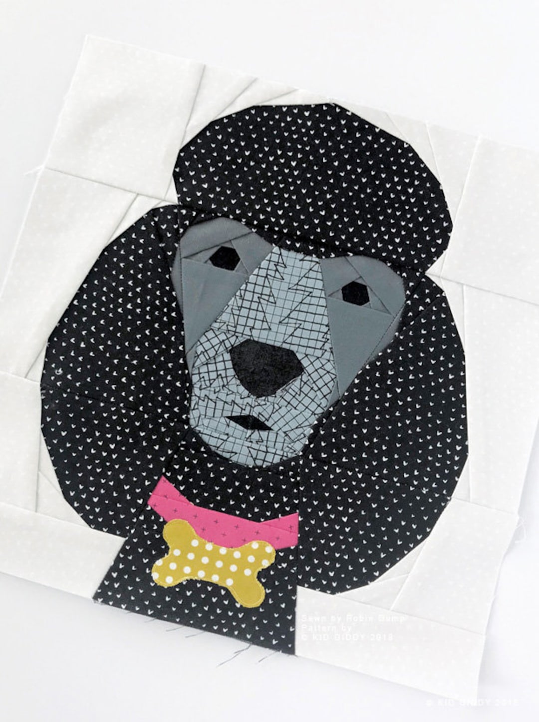 The Standard Poodle Dog Block #31 - 10 Inch PDF Paper Piecing Pattern ...