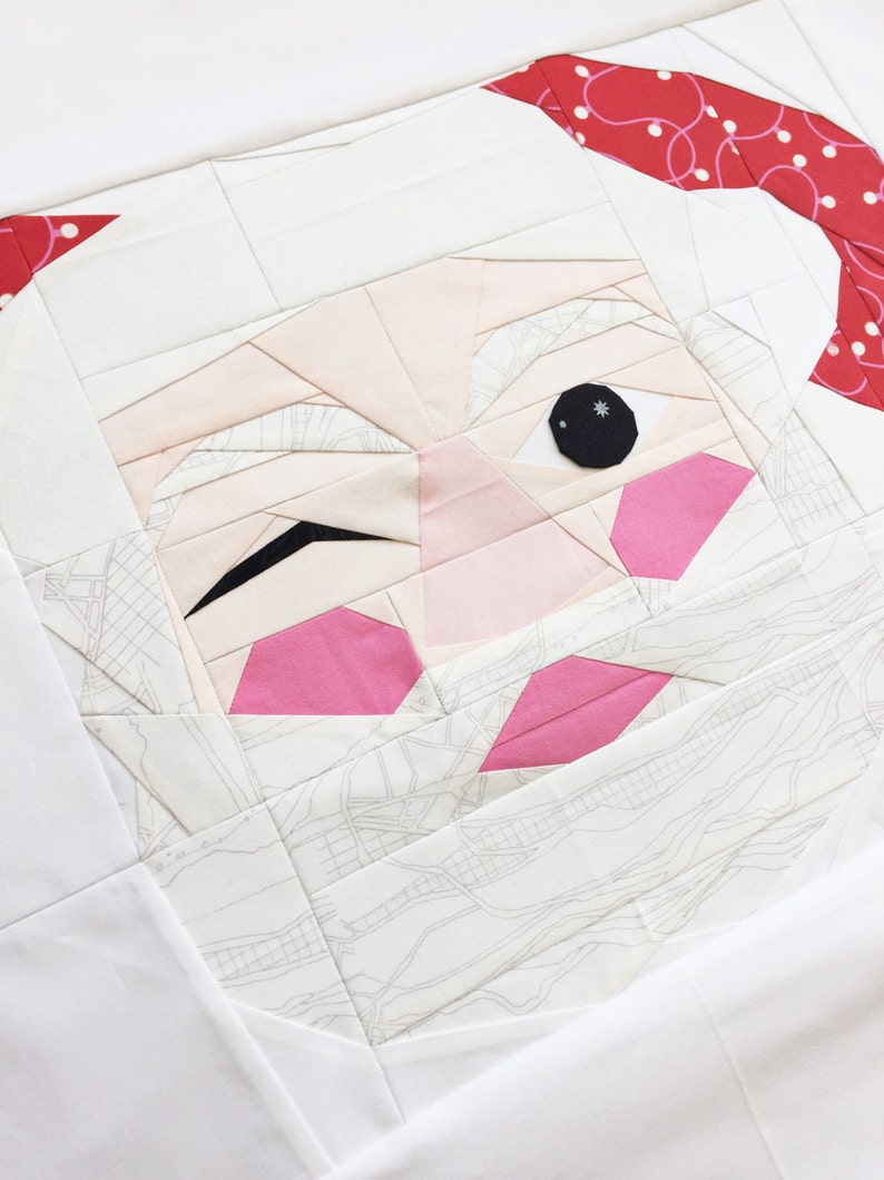 The Winking Santa Mug PDF Paper Piecing Pattern #17 - Etsy