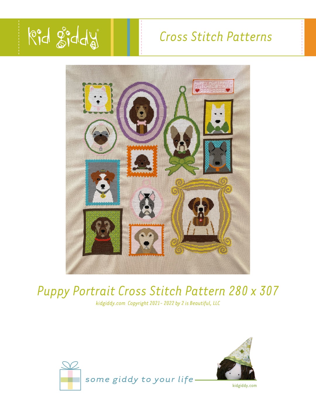 Puppy Portraits Cross Stitch Pattern Bundle – 12 Dog Designs (PDF ...