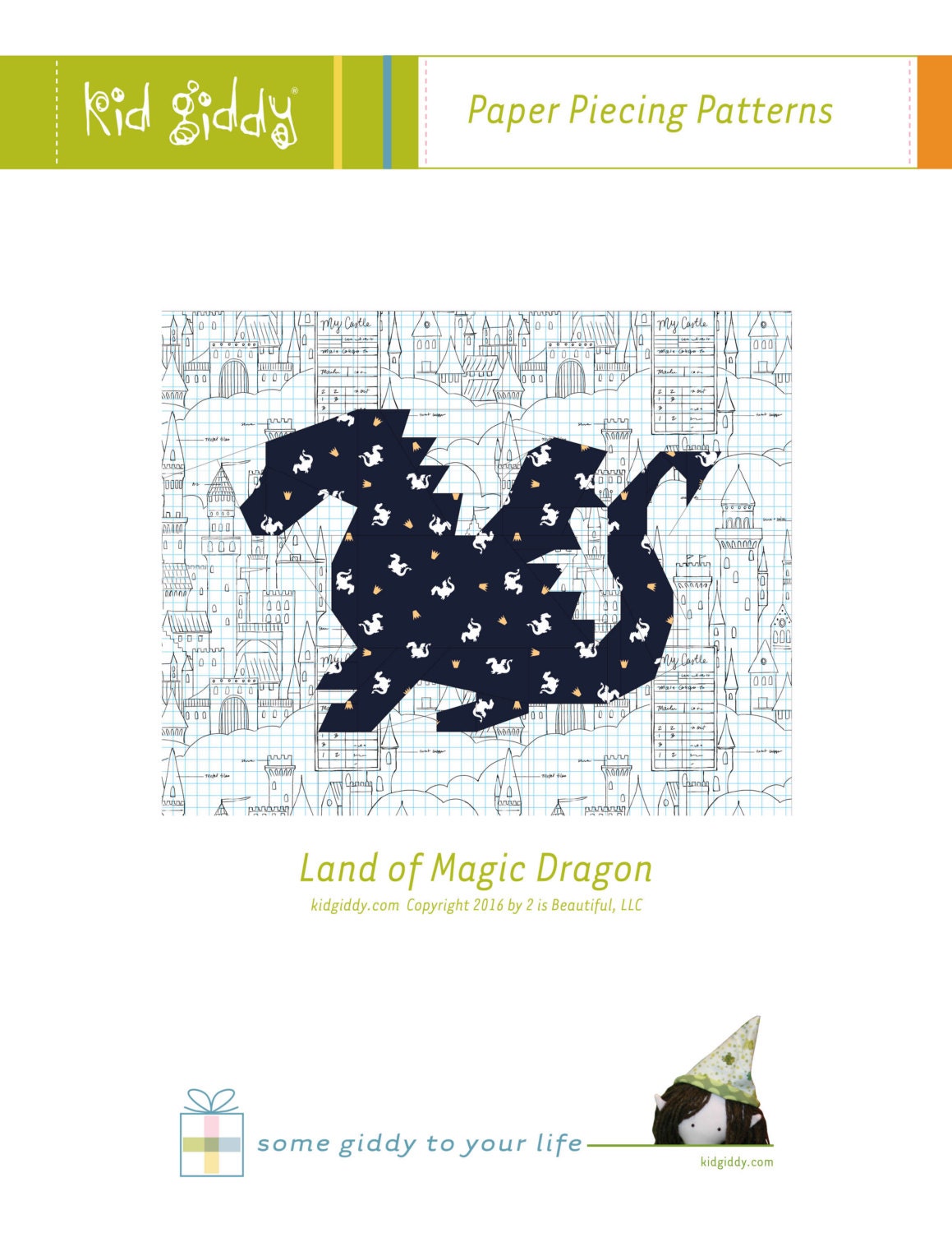 Land of Magic Dragon PDF Paper Piecing Pattern - Etsy