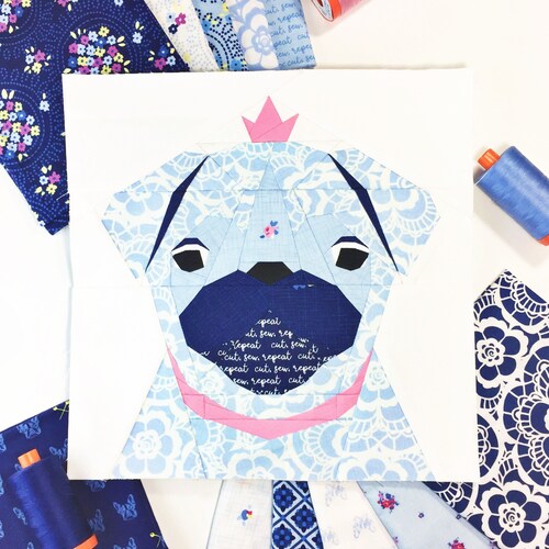 Pug Dog 23 Block PDF Paper Piecing Pattern 10 X - Etsy