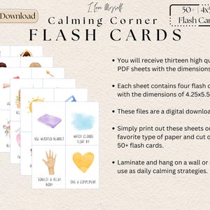 50+ Calming Corner Flashcards, Calming Techniques Flashcards, Anxiety ...