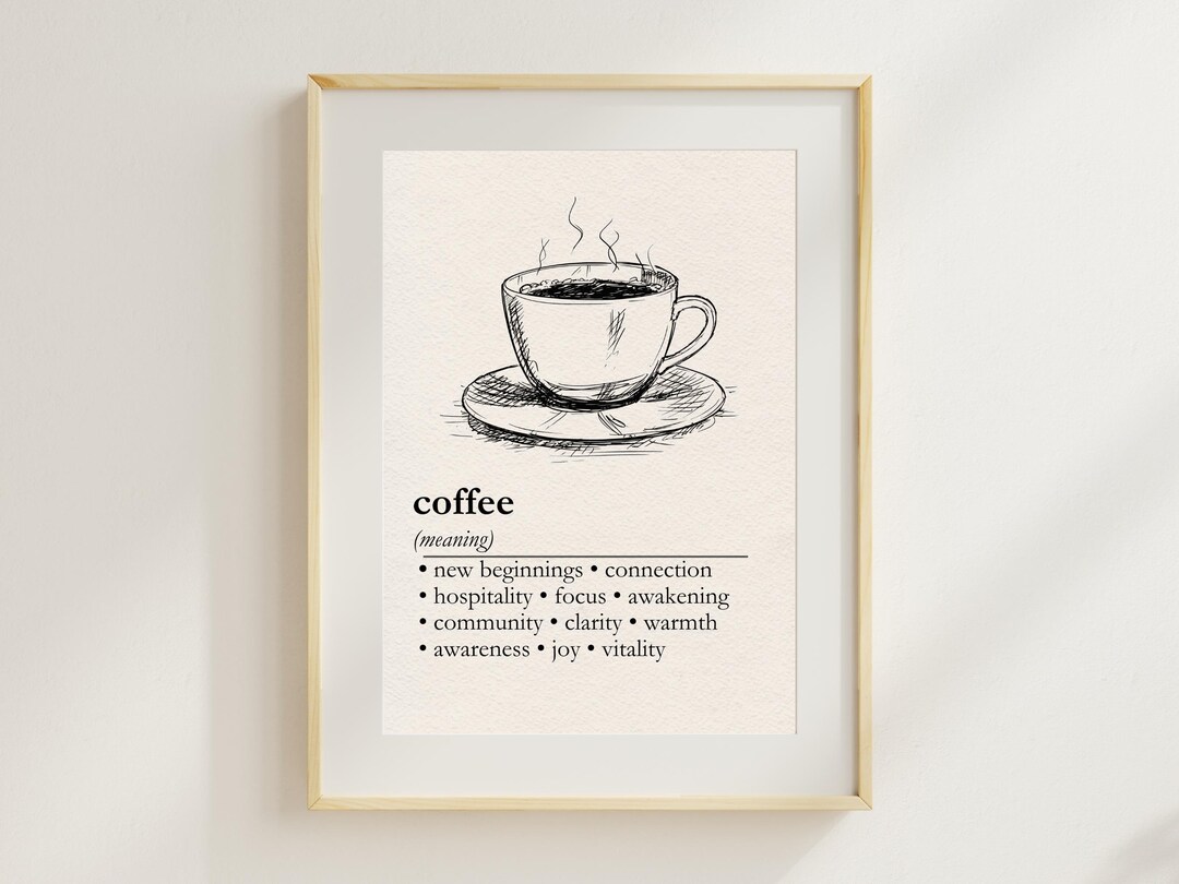 Coffee Symbolism Wall Art, Coffee Spiritual Meaning Wall Art, Coffee ...