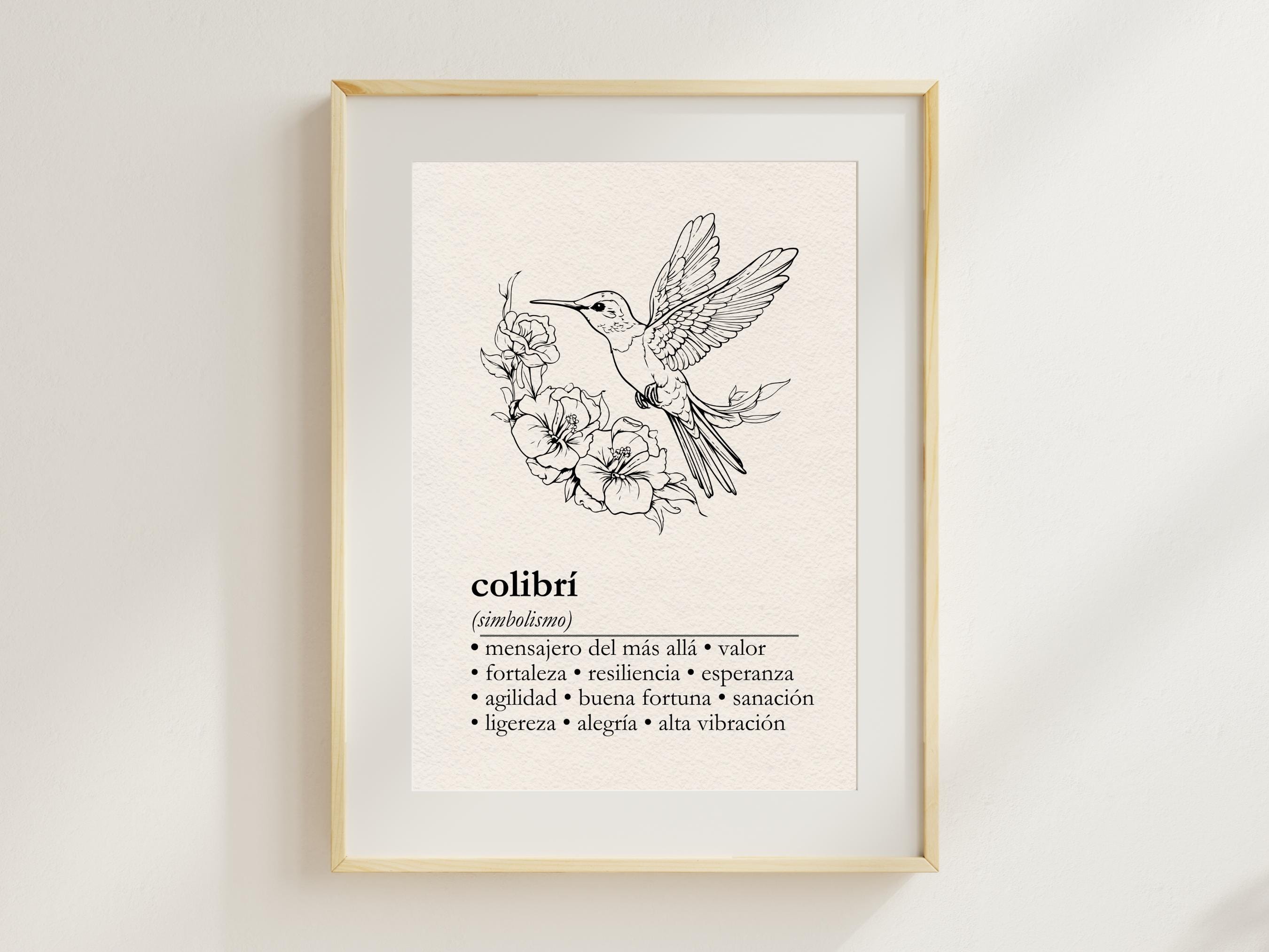 Colibri Symbolism Wall Art, Colibri Spiritual Meaning Wall Art, Colibri ...