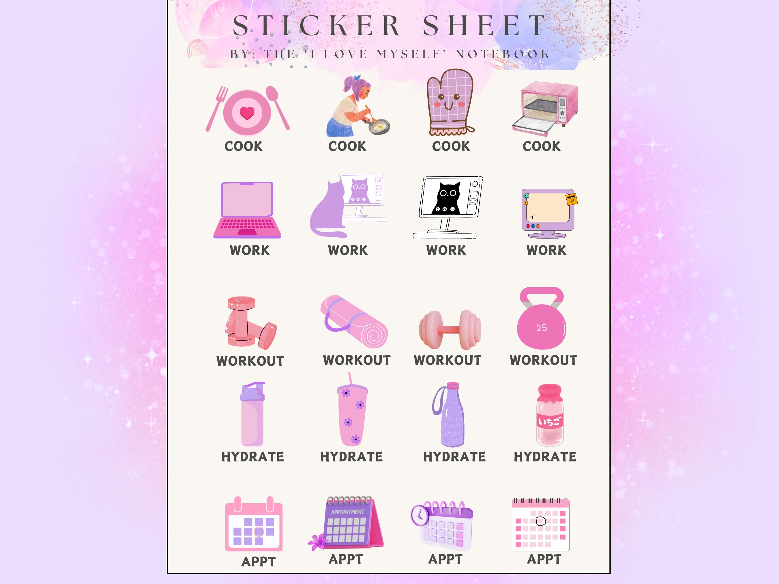 Everyday Life Digital Stickers, Digital Stickers, Digital Planner ...