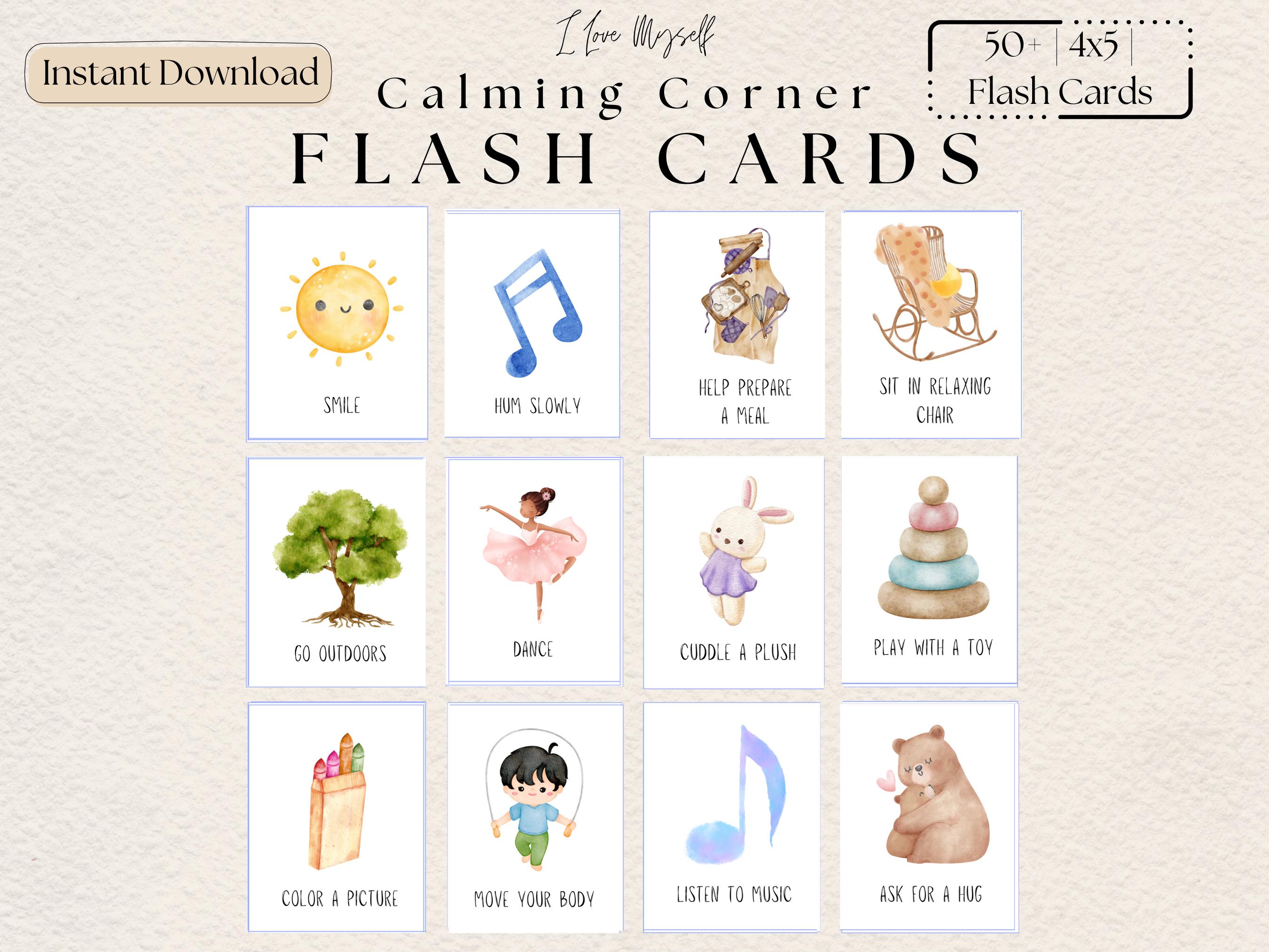 50+ Calming Corner Flashcards, Calming Techniques Flashcards, Anxiety ...