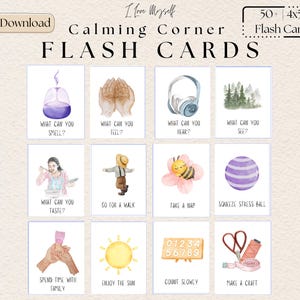 50+ Calming Corner Flashcards, Calming Techniques Flashcards, Anxiety ...