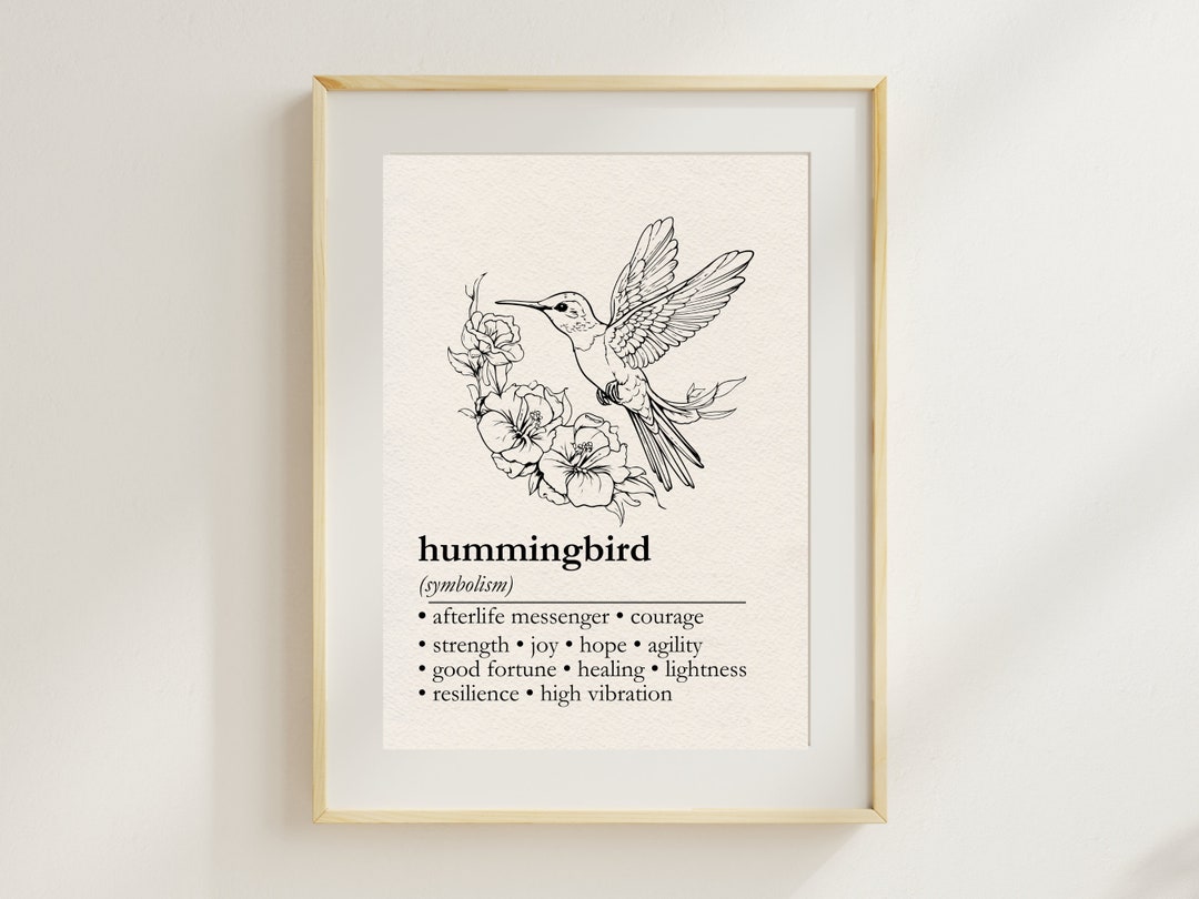 Hummingbird Symbolism Wall Art, Hummingbird Spiritual Meaning Wall Art ...