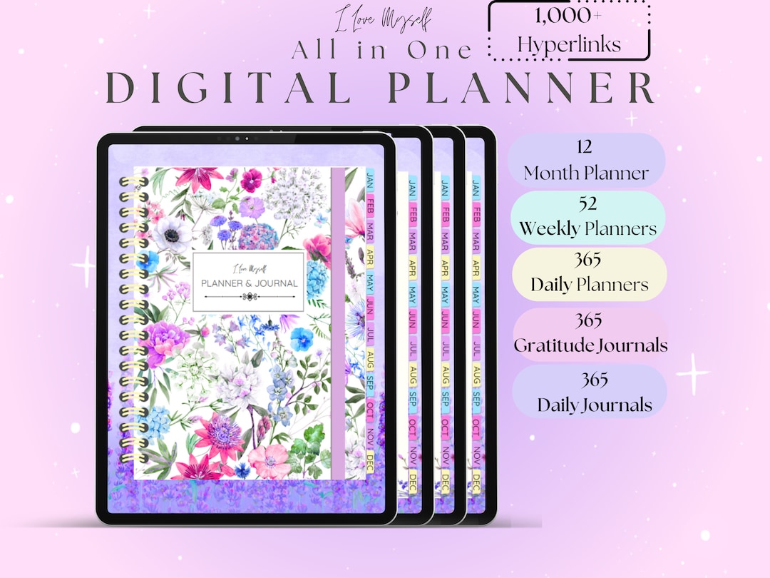 All-in-one Undated Digital Planner, Daily Planner, Goodnotes Planner ...