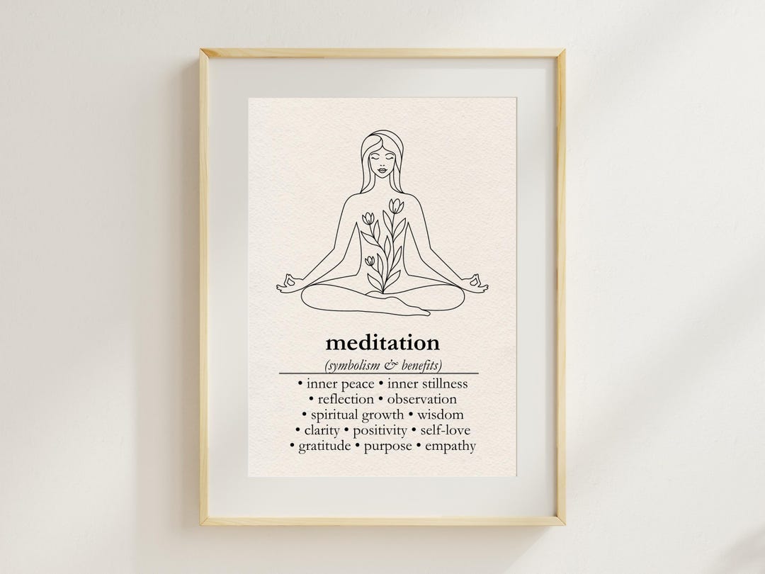 Meditation Symbolism Wall Art, Meditation Spiritual Benefits Art ...