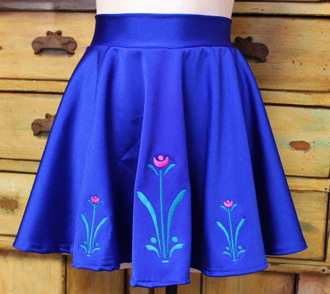 Frozen Anna Blue Running Skirt Outfit Disney Princess Spandex Tech ...