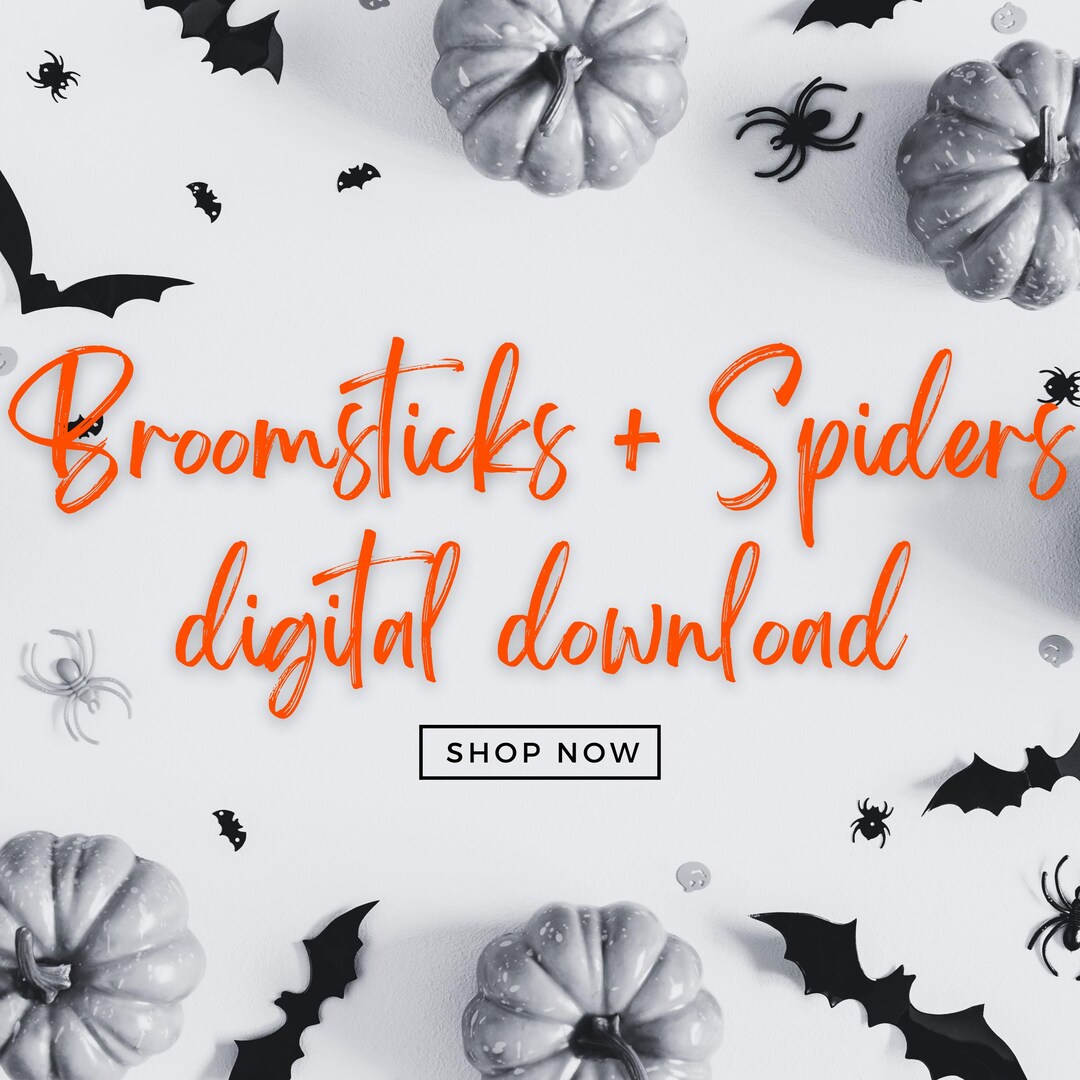BROOMSTICKS SPIDERS GAME A4 Digital Download Halloween Game Halloween ...