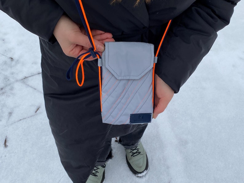Unique Reflective Mini Crossbody Purse | Artisan Fabric Bag for Night ...