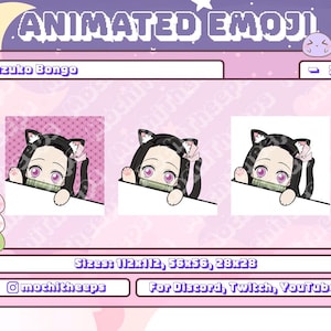 Animated Nezuko Bongo Demon Slayer Emoji for Discord, Twitch, & Youtube ...