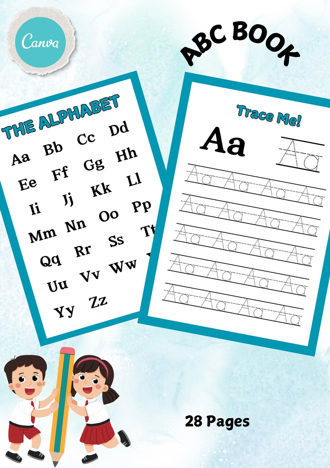 ABC Tracing Booklet Worksheet - Etsy