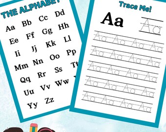 ABC Letters Tracing Booklet - Etsy