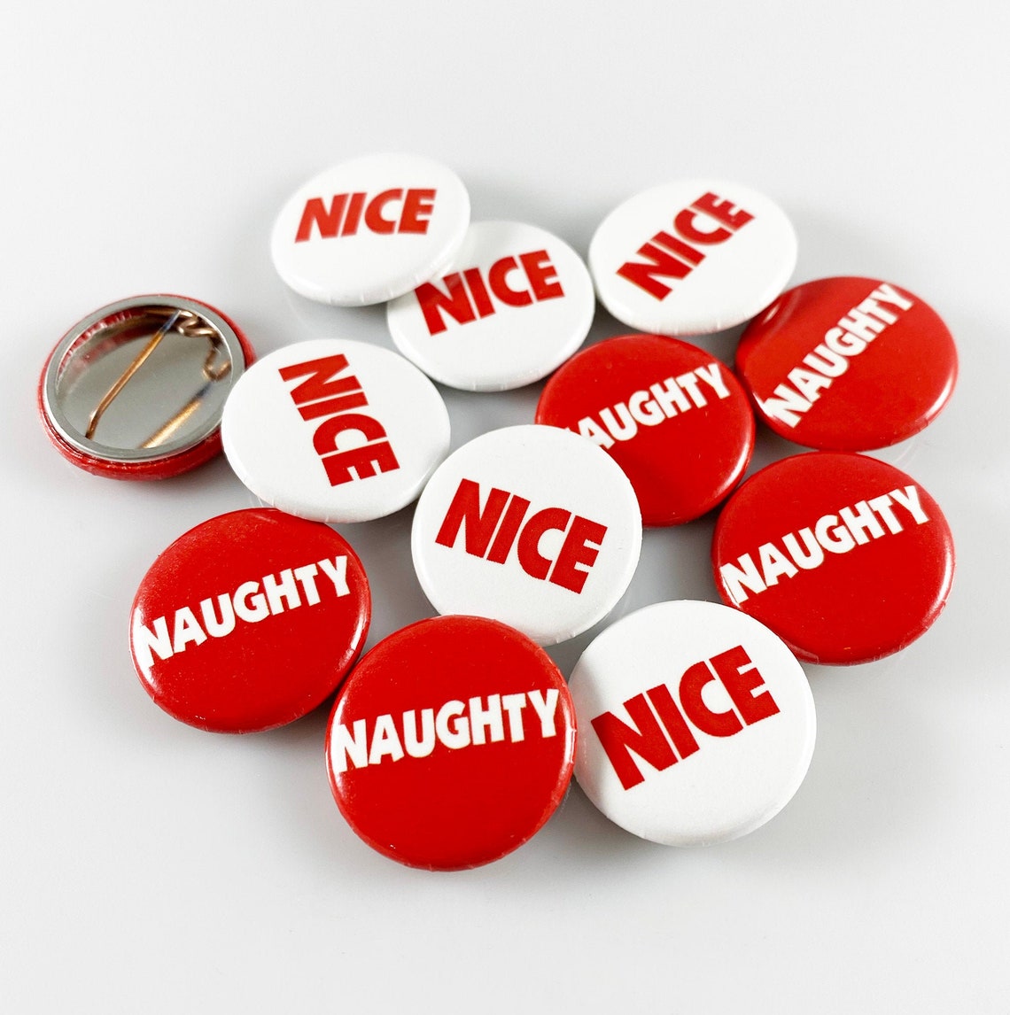 Naughty or Nice Party Pack of 1 Inch Buttons Choice of - Etsy