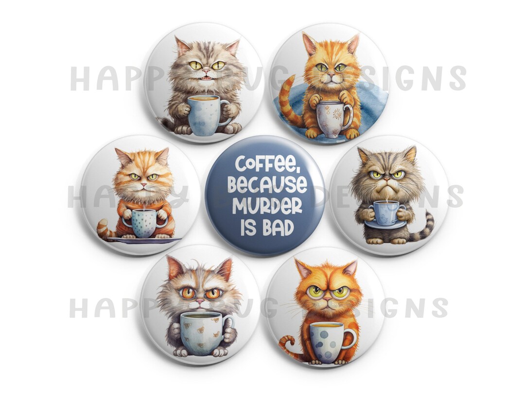 Coffee and Cat-ittude — Unleash the Feline Charm With These Witty Magnets! - Etsy