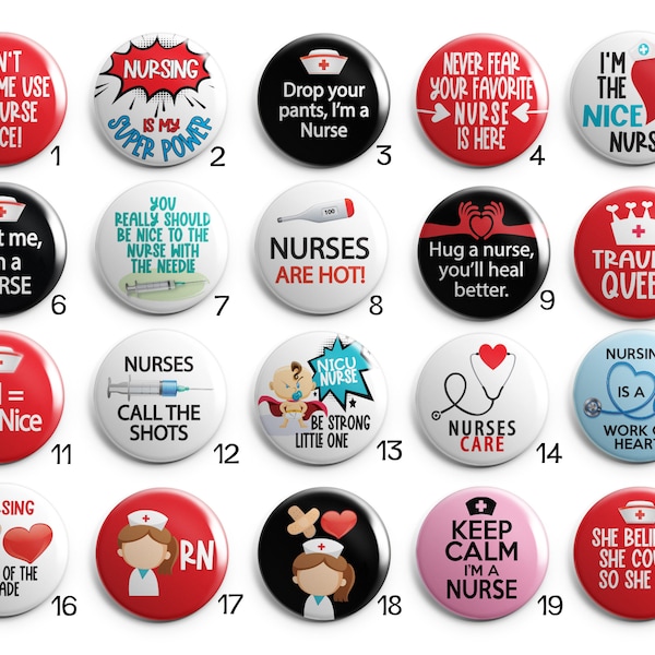 Nurse Buttons Pin - Etsy