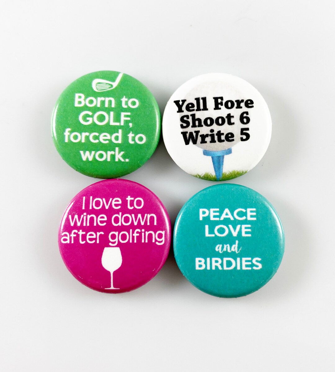 Golf Magnets - Set of 4 One Inch Magnets - Etsy