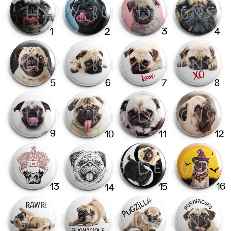 Pug Magnet - Etsy