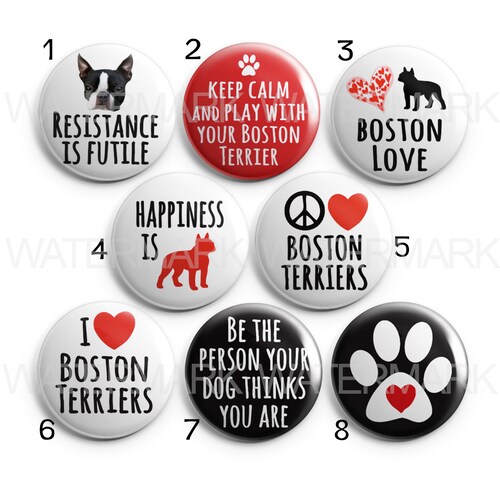 Boston Terrier Magnet American Gentleman Boston Terrier | Etsy