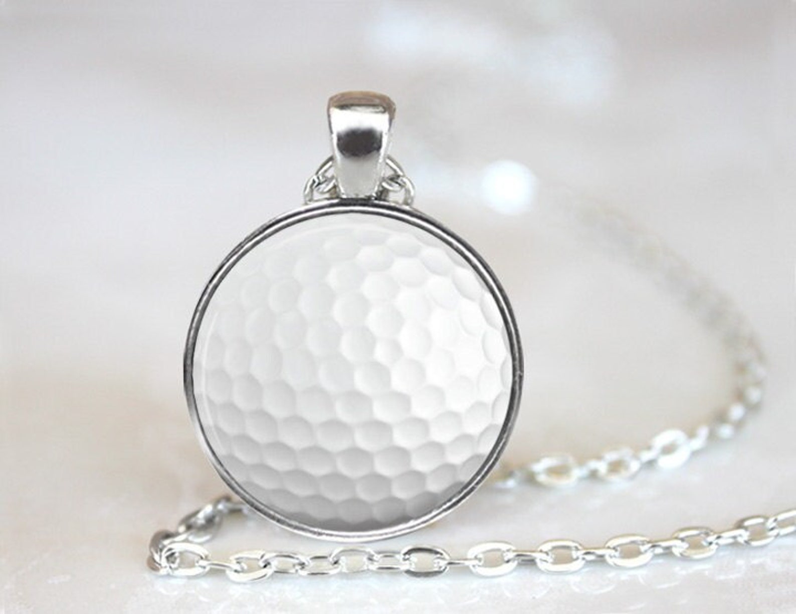 Golf Ball Magnetic Pendant Necklace With Organza Bag - Etsy
