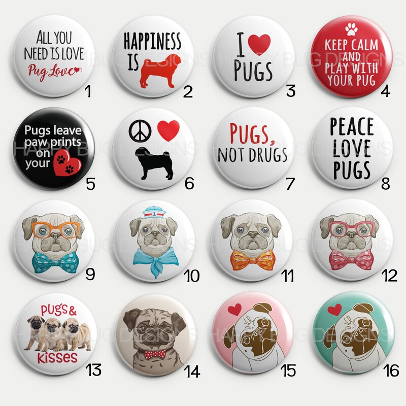 Pug Magnet - Etsy