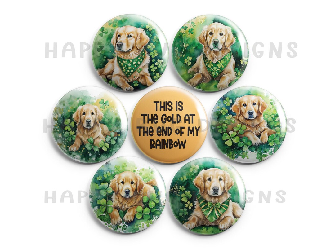 Golden Retriever Magnet Set - 7 One Inch 1" Magnets - Etsy