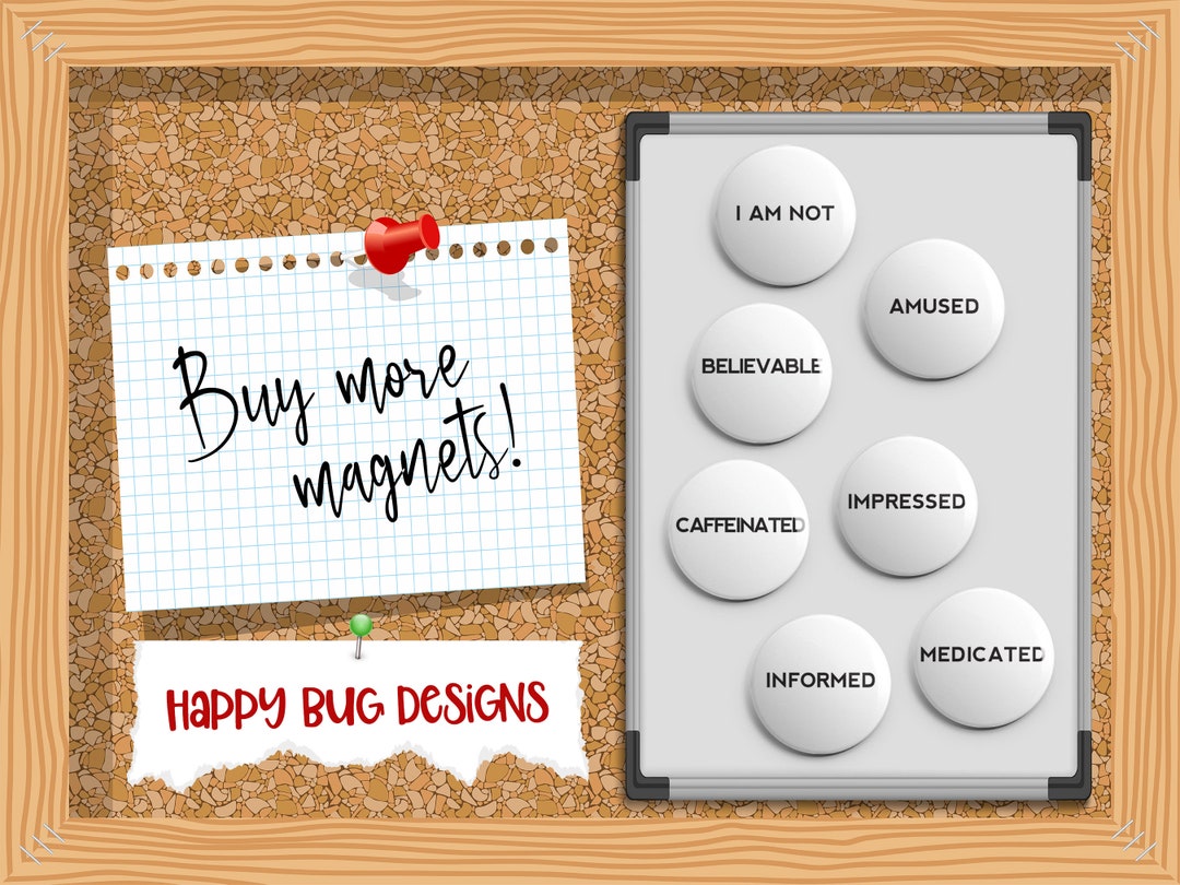 Humorous Office Magnets Seven 1 Magnets set 1A i Am Not - Etsy