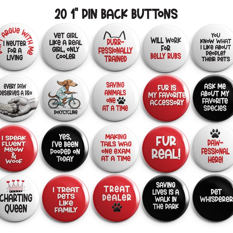 Funny Buttons - Etsy