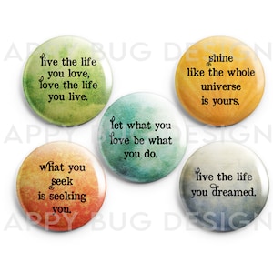 Inspirational Sayings Quotes by Rumi 1 Magnets for Magnetic Jewelry or ...