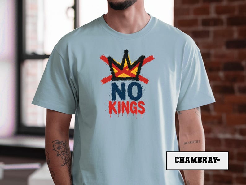 No Kings Graffiti Crown T-shirt, Anti Authoritarian Tee - Etsy