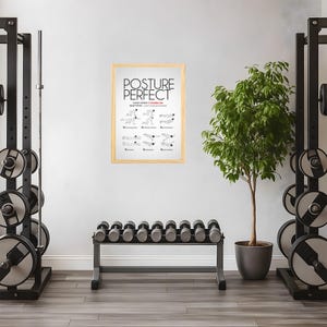 Posture Correction Exercise Poster for Hospital Room Recovery Wall Art ...