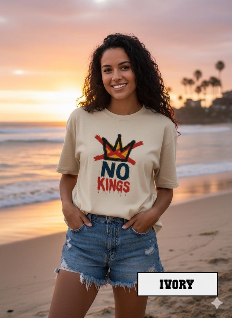No Kings Graffiti Crown T-shirt, Anti Authoritarian Tee - Etsy